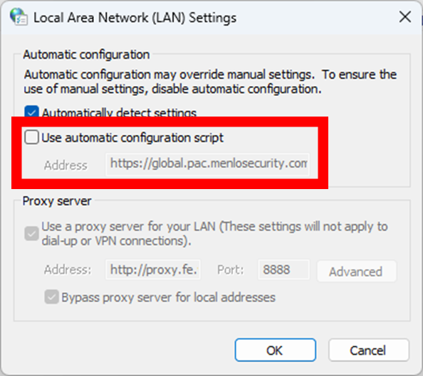 Turn Off Menlo Security – CNRJ FFR IT Helpdesk